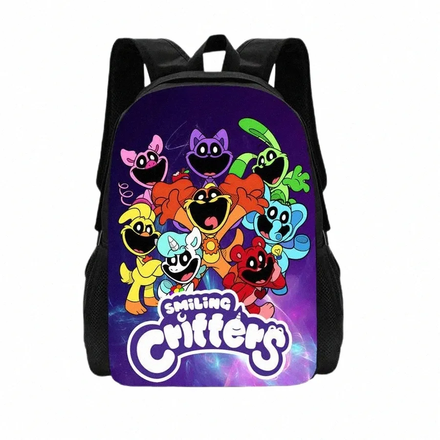 Adorable 3D Game Smiling Critters Backpack Waterproof Backpack Shoulder ...