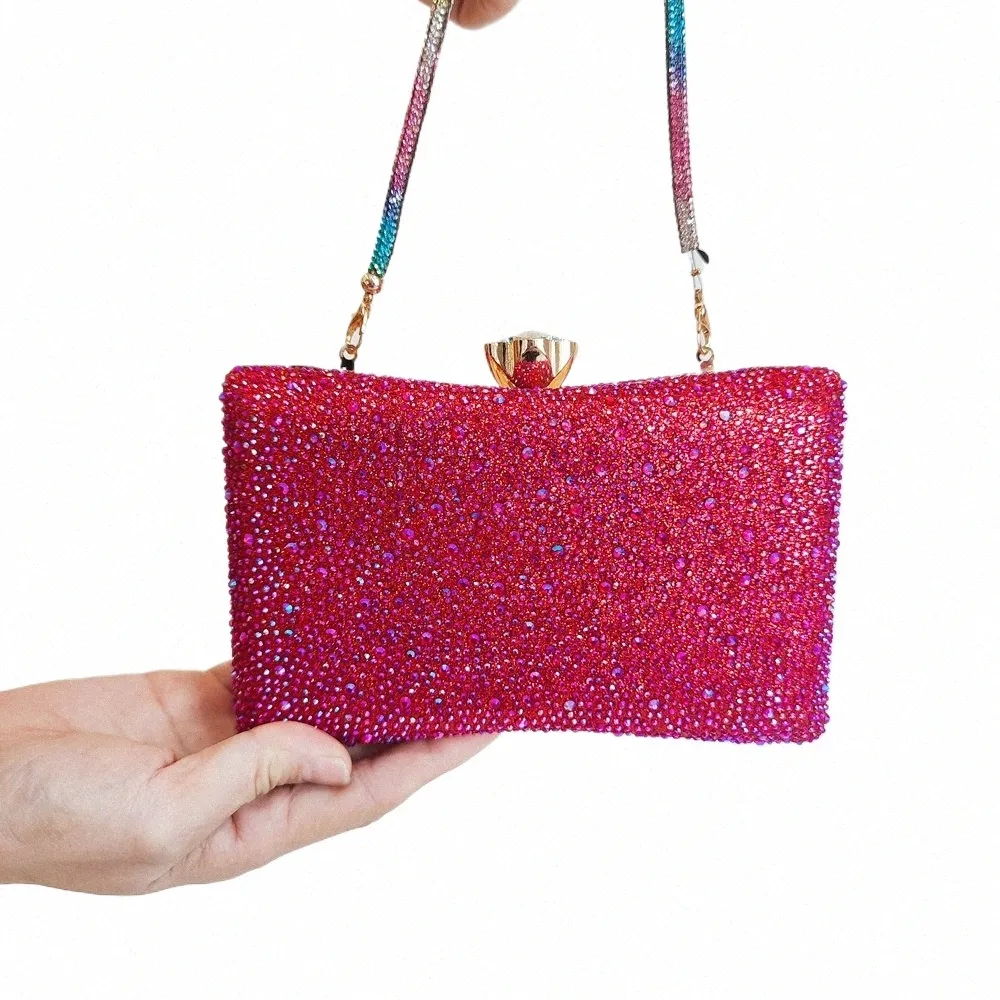 Crossbody Purses Pink Sequin Clutch Bag Elegant Evening Clutch ...