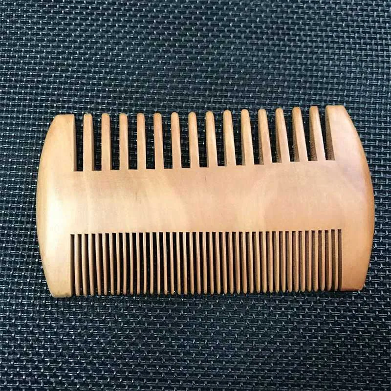Premium Wooden Beard Comb - Anti-Static Pocket Comb for Fine & Coarse ...