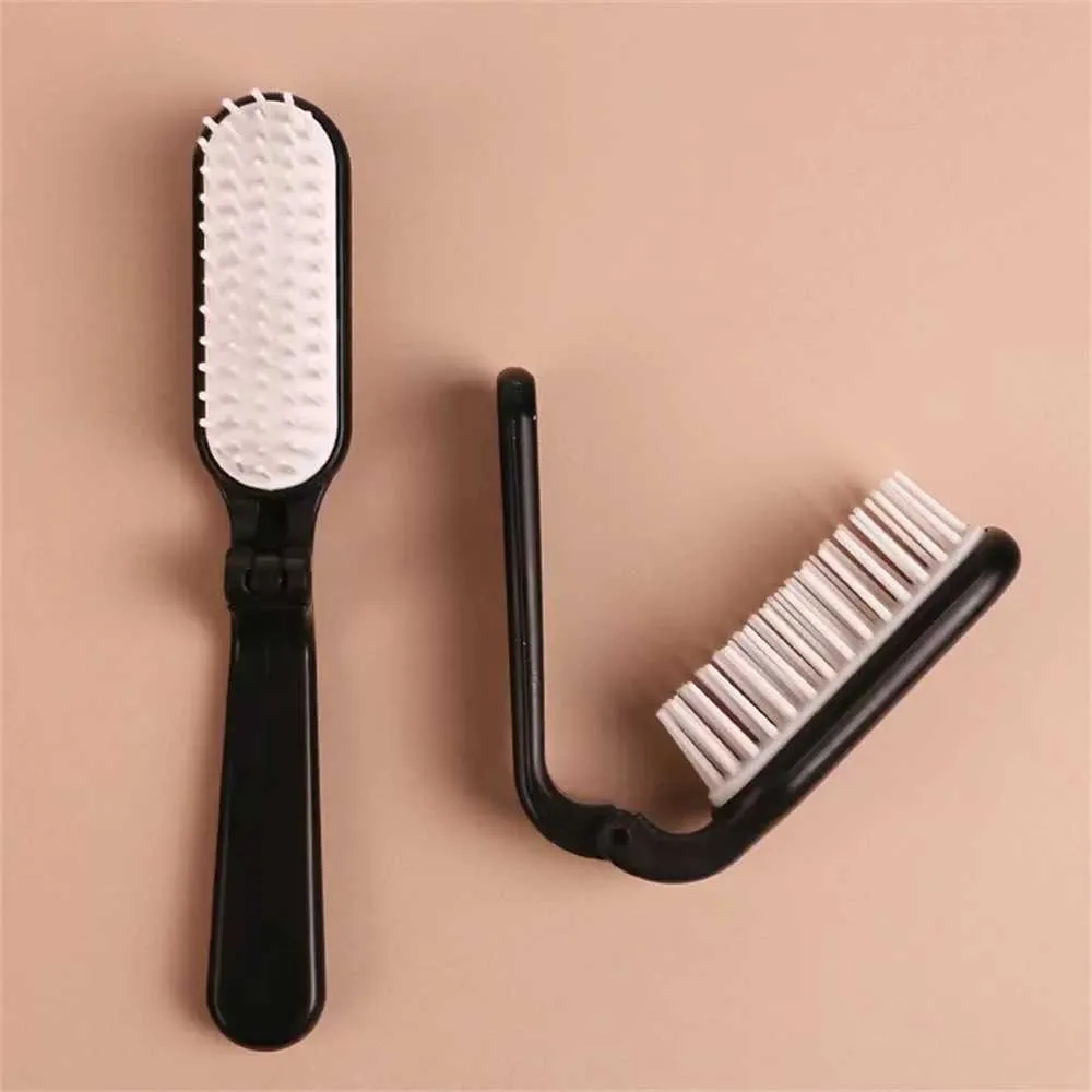 Foldable Travel Hair Comb: Anti-Static Massage Comb for Styling - Black ...