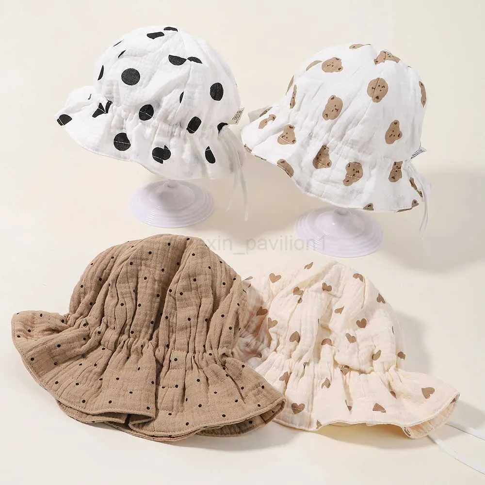 Soft Cotton Baby Bucket Hat - Adjustable Toddler Sun Cap with Wave ...
