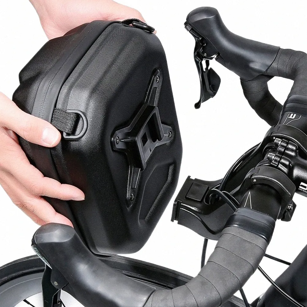 Quick Release EVA Hard Shell Bike Handlebar Bike Bag 2.5L Capacity For ...