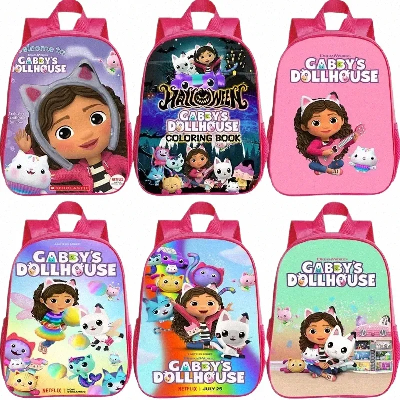 Carton Gabbys Dollhouse Backpack For Kids Cute Kindergarten School Bags ...
