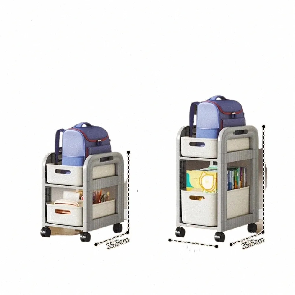 High Capacity 2 Tier Utility Rolling Cart For Childrens Childrens Book ...