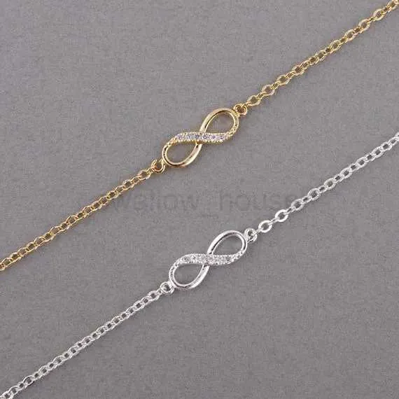 Kinitial Infinity Number 8 Chain Bracelet For Men ... From Swallow ...