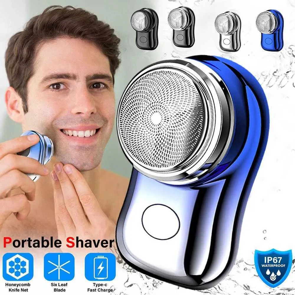 Mini Electric Shaver - Portable USB Rechargeable Razor for Men ...
