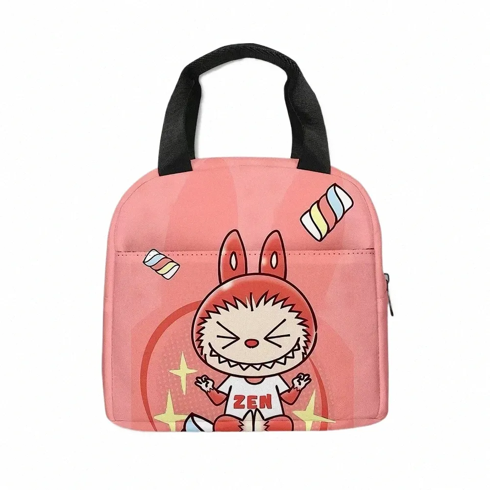 Labubu Portable Thermal Lunch Bag: Cute Aluminum Foil Insulated Cooler ...