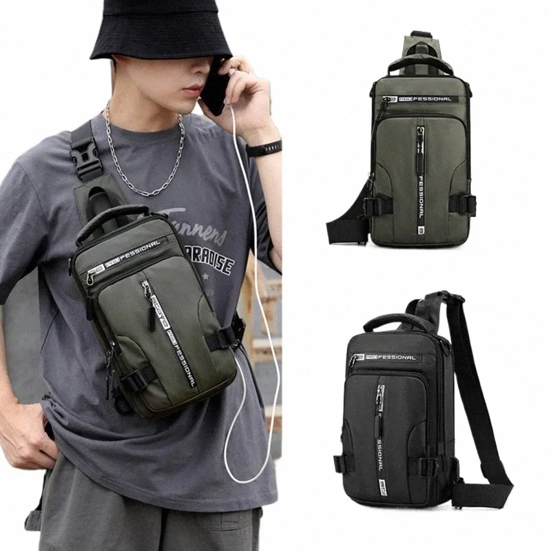 Men's Multifunctional Shoulder Bag - Waterproof Crossbody Sling Chest ...
