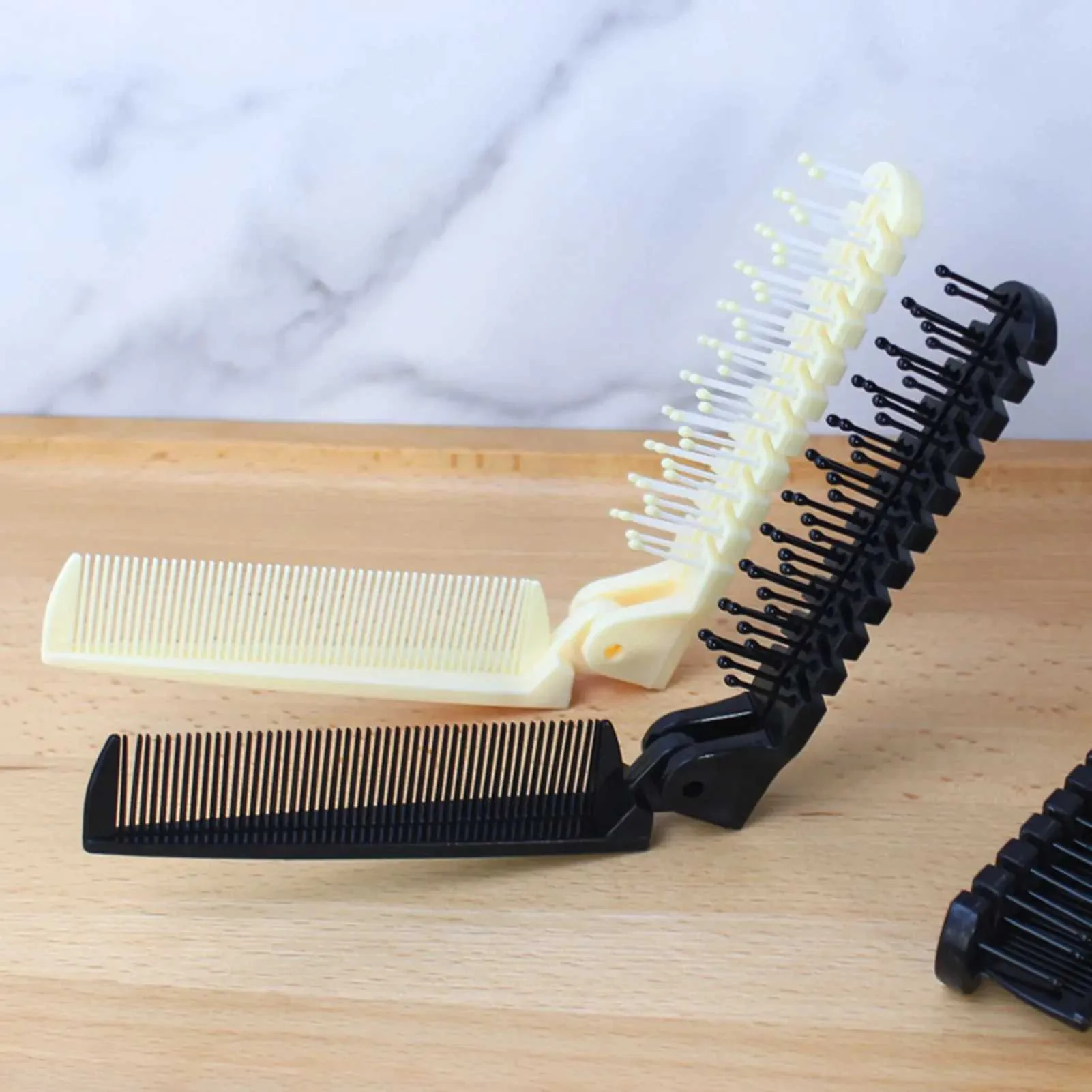 CL240727 Folding Hair Brush Portable Mini Travel Comb For Styling ...