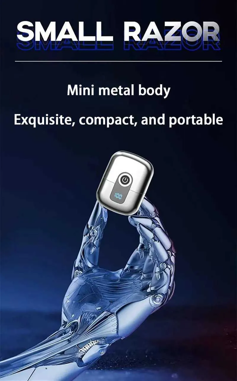 Portable Double Head Electric Shaver - Wet/Dry Rechargeable Razor, Type ...