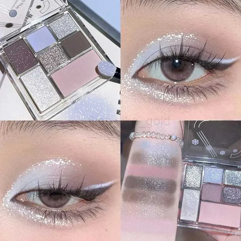 7-Color Dreamy Eyeshadow Palette: Shimmer, Matte, & Highlight - Cool ...