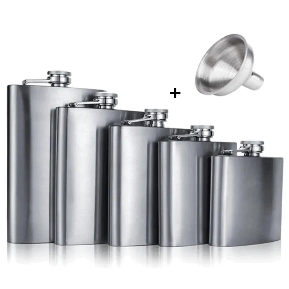 Stainless Steel Wine Funnel Flask - 4567891018 Oz, Portable Pocket Hip ...