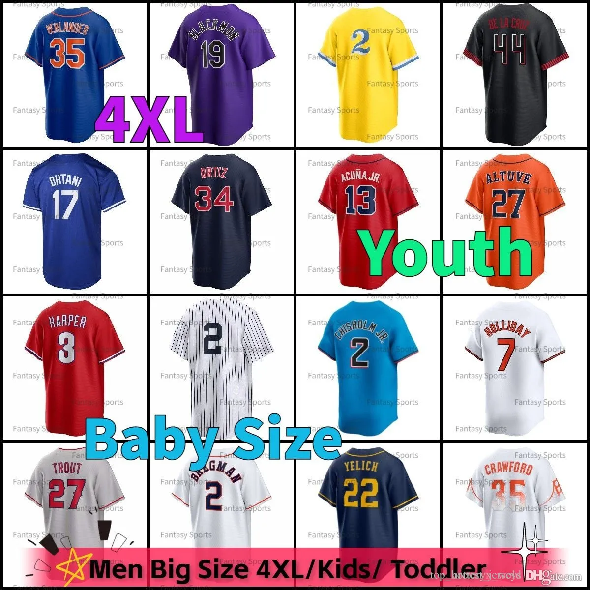 Infant Baseball Jersey Marcus Semien Realmuto Judge Acuna Jr. Riley ...