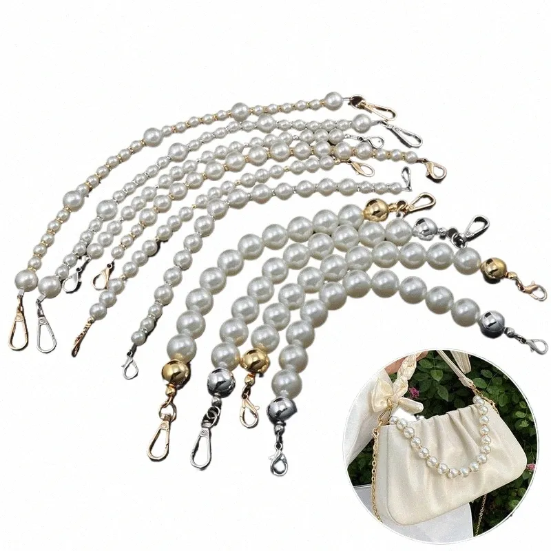 DHgate.com:2024Imitation Pearl Beaded Bag Chain for Handbag Purse Strap ...