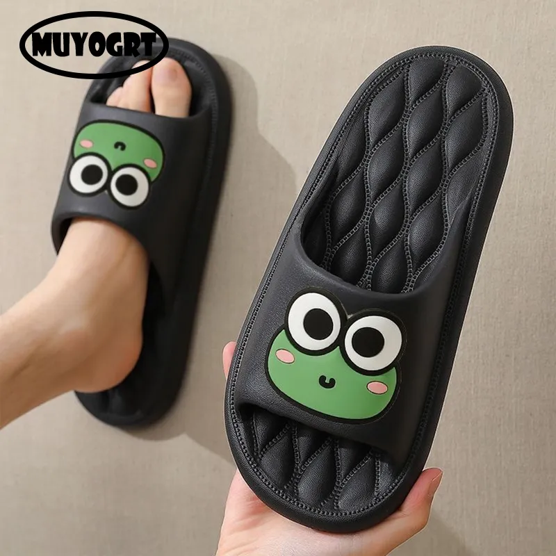 Cute Frog Slippers - Soft Cloud Slides, Non-Slip Flip Flops for Men ...