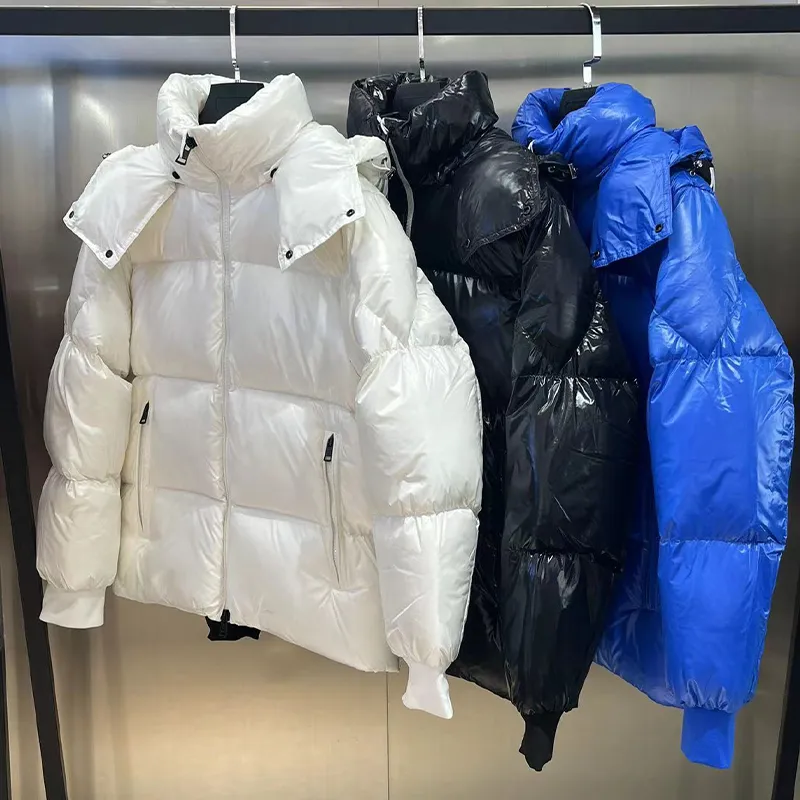 Winter Fashion Designer Puffer Jacket Classic Short Fluffy White Puffer ...