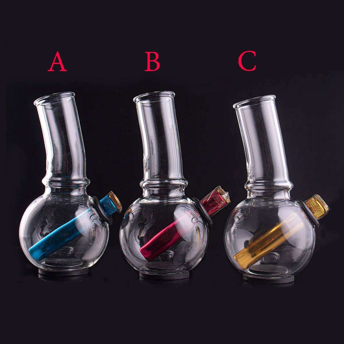 Premium 6.3 Inch Copper Tube Glass Bong Water Pipe For Smokings Thick ...
