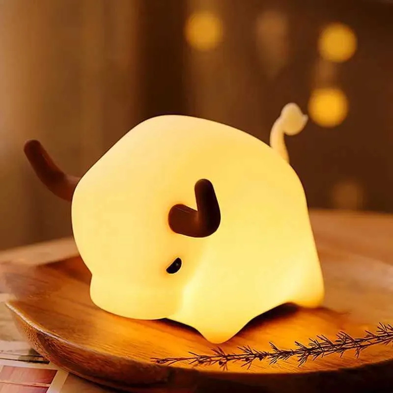 DHgate.com:Silicone Cow Night Light: Multicolor Table Lamp for Kids ...