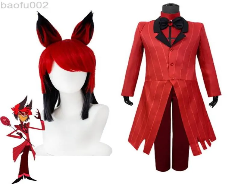 Hazbin Cosplay Uniform Set With Radio Demon Goth Clothes And ...