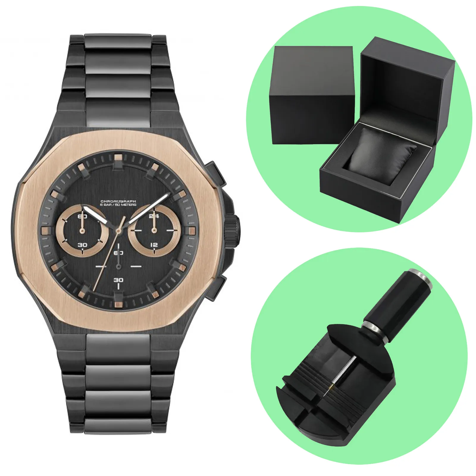 DHgate.com:Mens Full Stainless Steel Quartz Movement Designer Watch ...