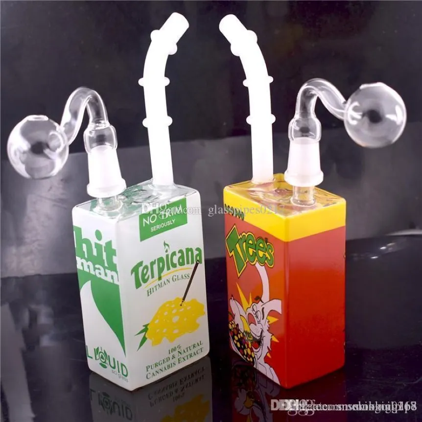 Hitman Glass Juice Box Dab Oil Rigs Beaker Bongs 7 5 Inch Liquid Sci ...