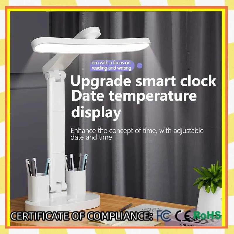 USB Rechargeable Table Lamp - Dimmable LED Desk Light with Eye ...