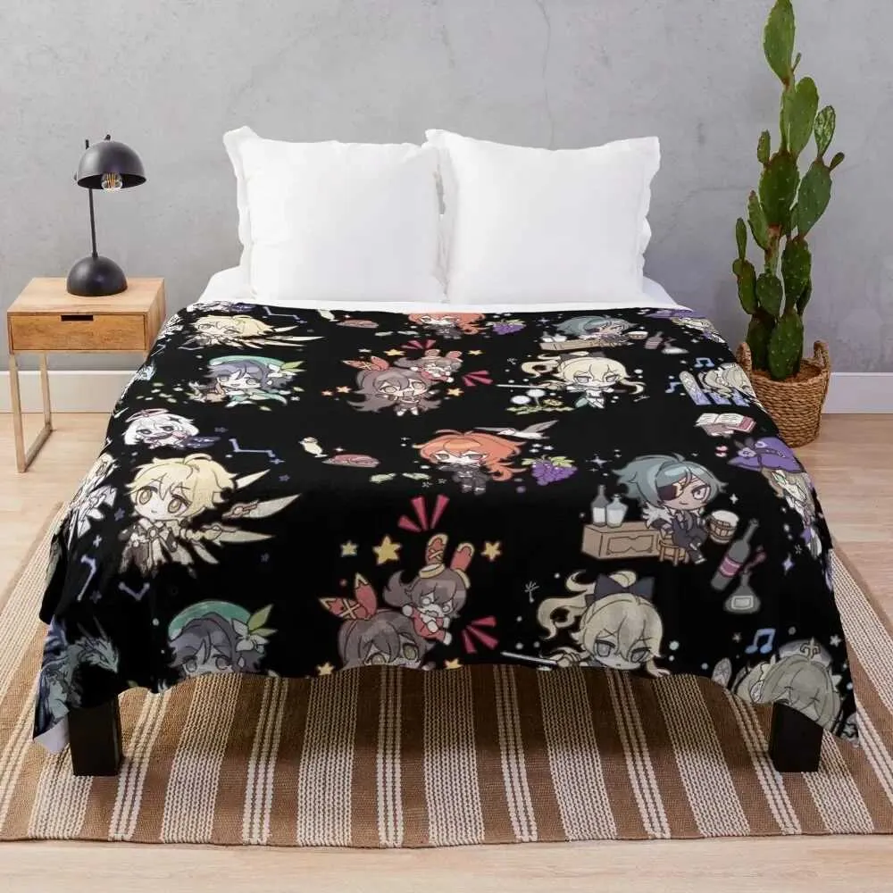 Anime Blanket, Cozy Character Throw Lightweight Plaid Fleece Blanket ...