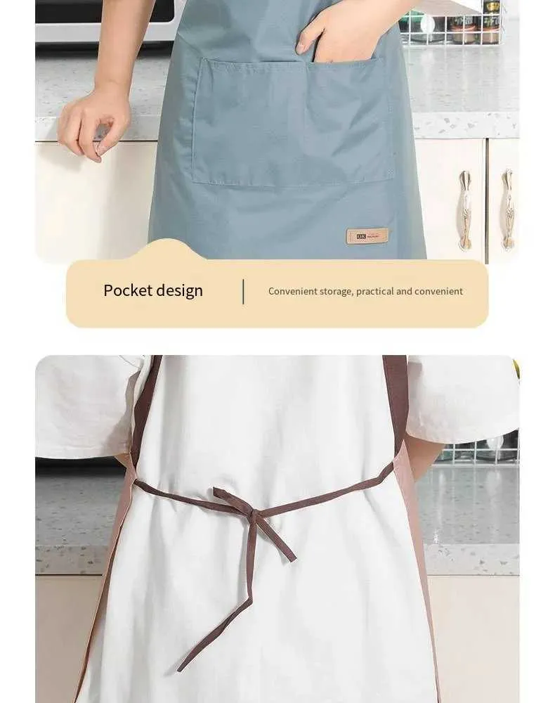 Waterproof Apron with Large Pocket - Kitchen, Cooking, Baking, Home ...