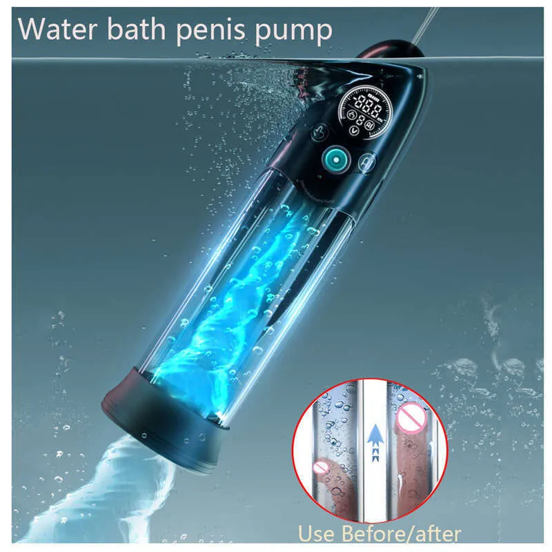 Electric Penis Pump For Men Water Bath Vacuum Enlarger Penis Massage ...