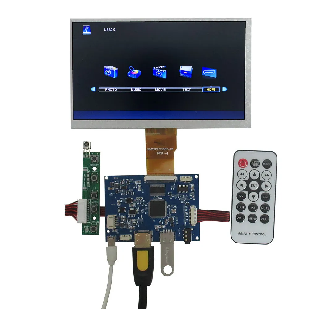 7 Inch IPS LCD Display 1024x600 HDMI VGA AV DIY Kit for Raspberry Pi Orange Pi Banana Pi from ...