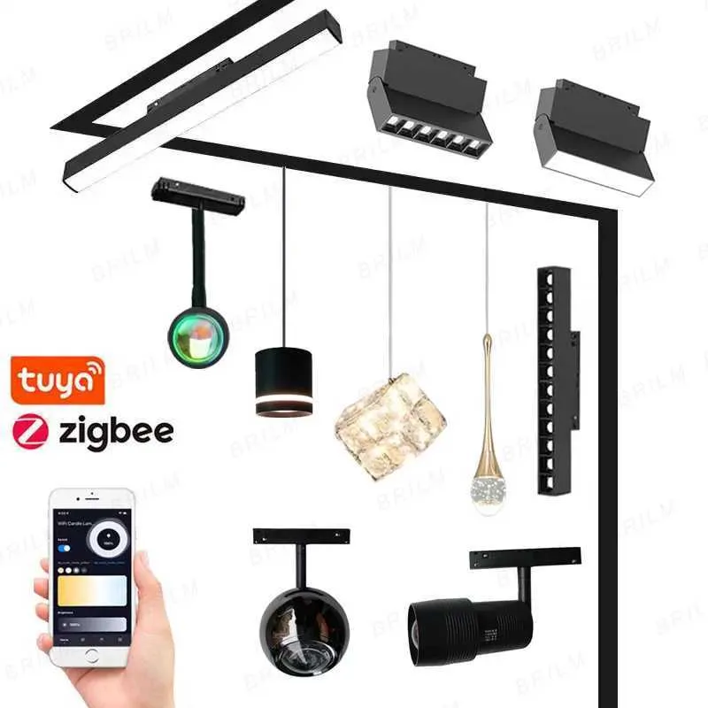 Zigbee3.0 Smart Magnetic Remote Control Track Lighting With Tuya Alexa ...