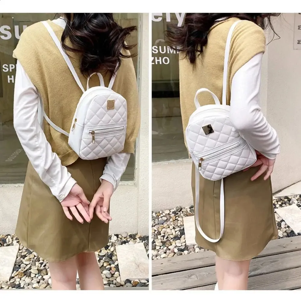 Embroidered Mini Backpack Purse: Premium Leather, Large Capacity, Solid ...