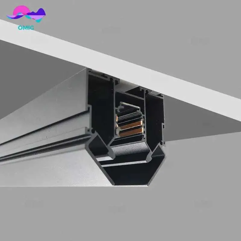 48V Magnetic Track Light System Aluminum Profiles, Magnetic Rail ...