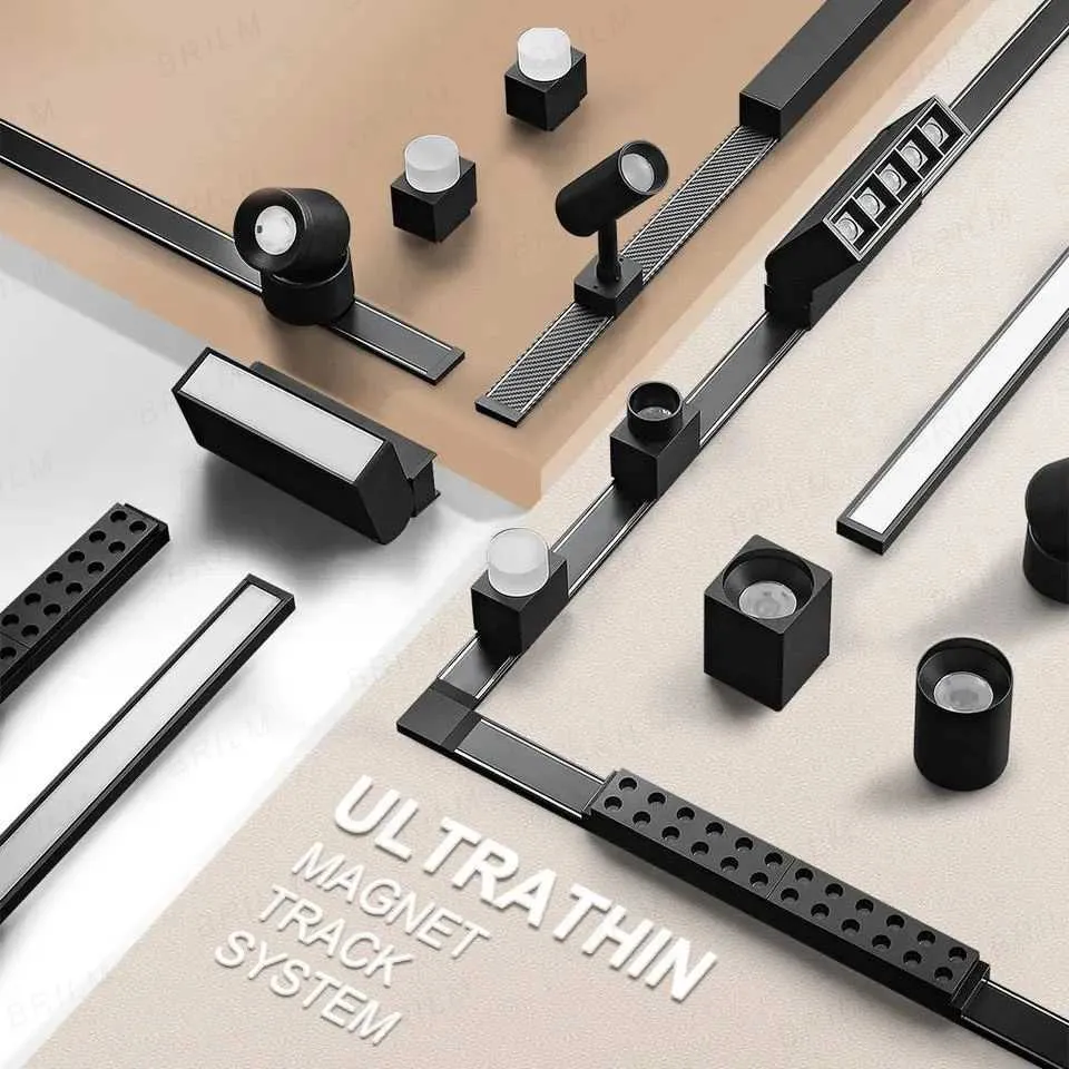 Magnetic Track Lighting Kit Ultra Thin, Surface Mounted LED Ceiling ...