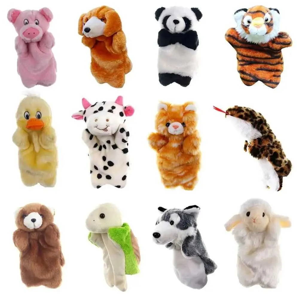 Animal Hand Puppet Cat Dolls Plush Hand Doll Puppets For Telling Story ...