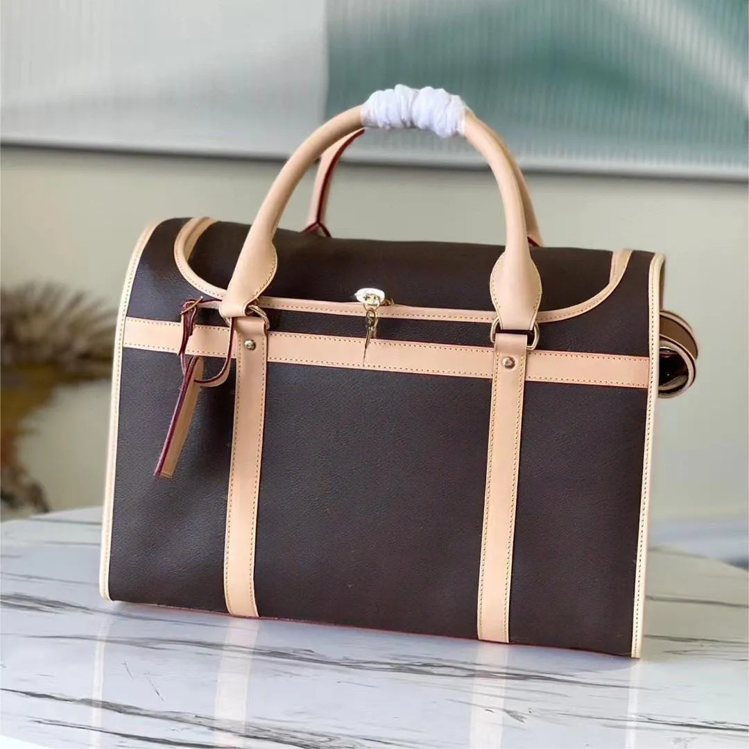 Designer Pet Carrier Bag With Window Classic Leather Dog Carrier ...