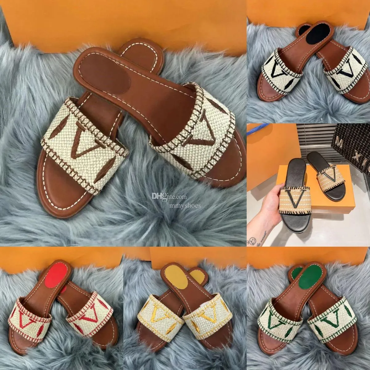 Summer Slippers: Women's Designer Beach Pool Sandals Monogrammed Luxury ...