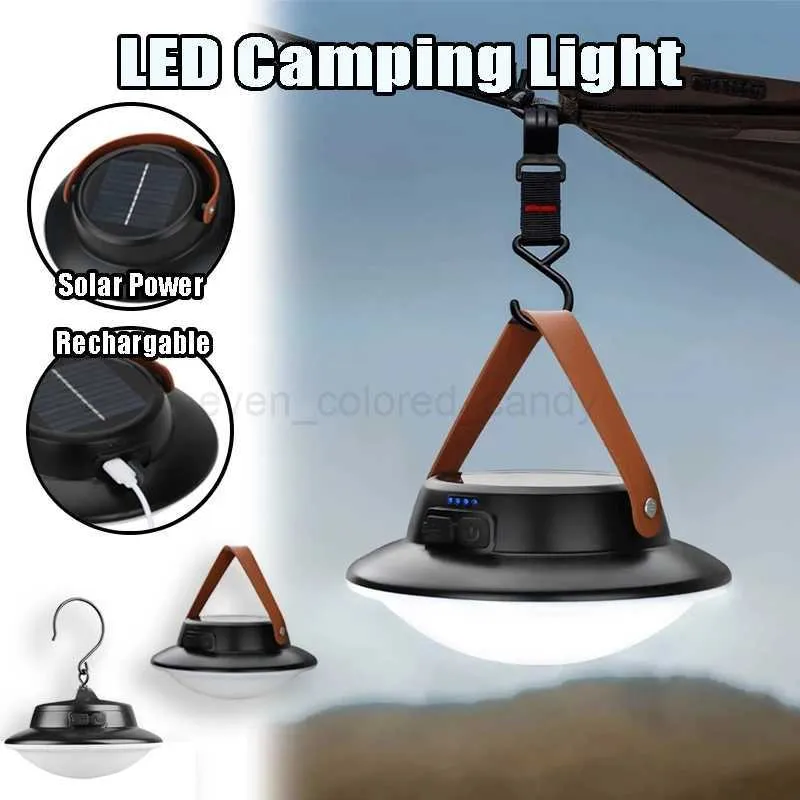 DHgate.com:2024Upgraded Solar Camping Light, Portable USB Rechargeable ...