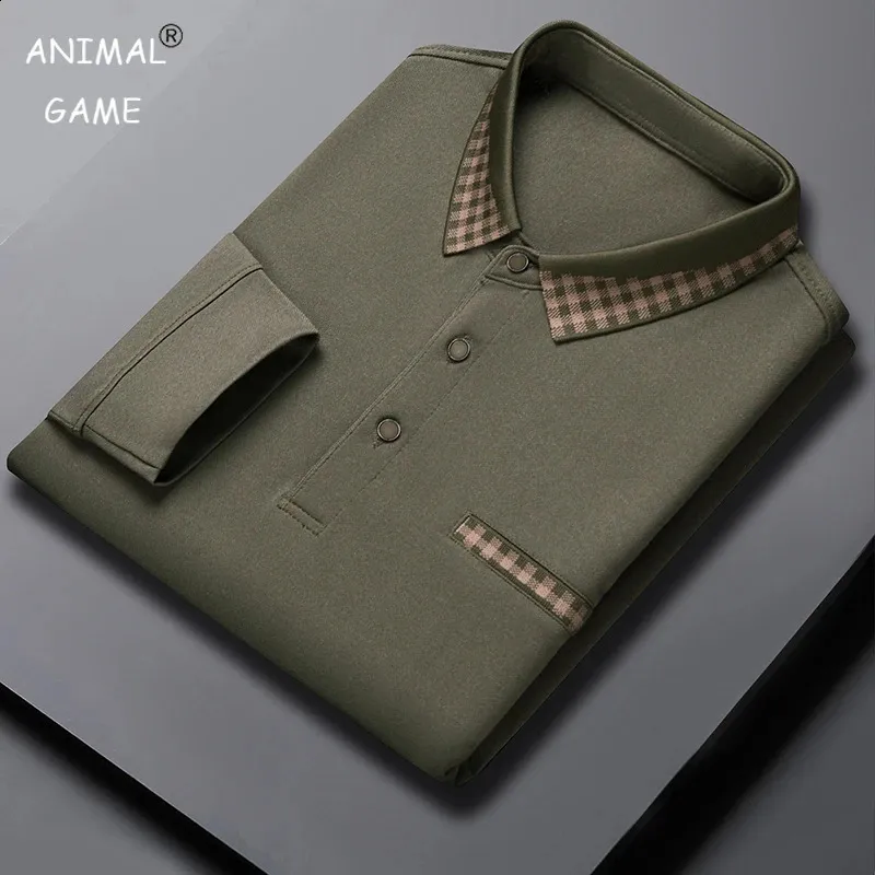 Cotton Men's Long Sleeve Polo Shirts, Casual Solid Color Basic Polos ...