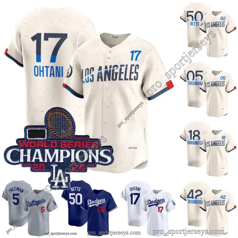 17 Shohei Ohtani Dodgers 2024 World Series Champion Jersey 5 Freddie ...