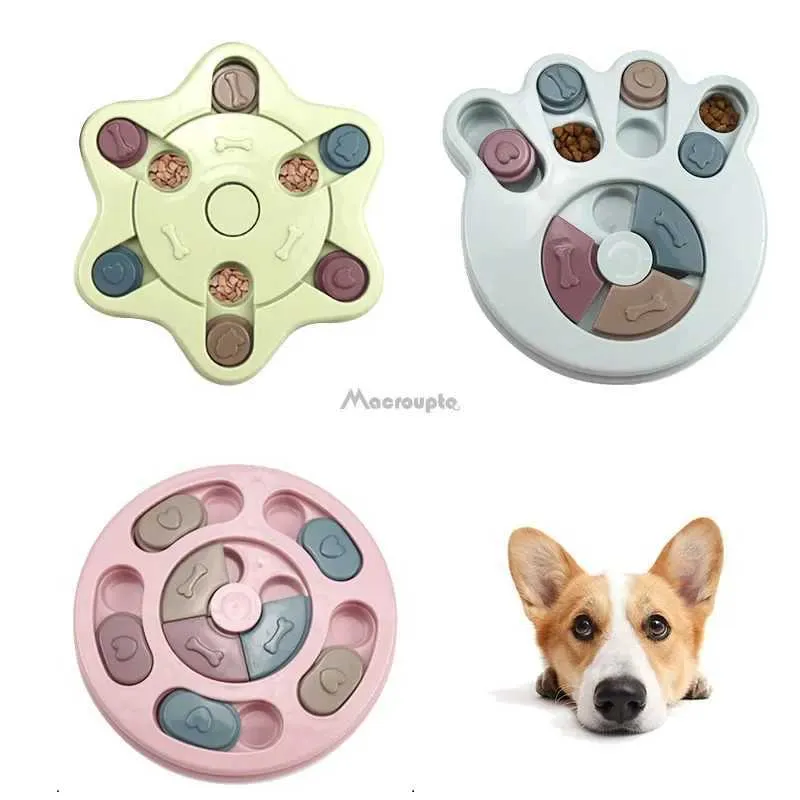 Interactive Dog Slow Feeder Bowl with Non-Slip Base - Puzzle Toy for ...