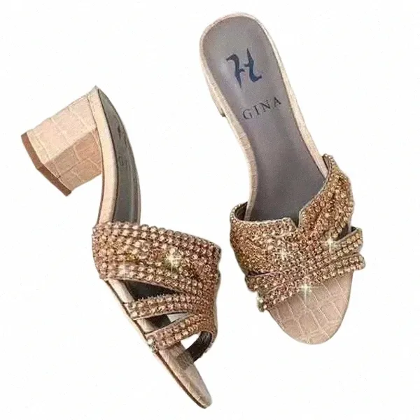 Bulk Gold Designer Heels Rhinestone High Heel Sandals Women's Luxury ...