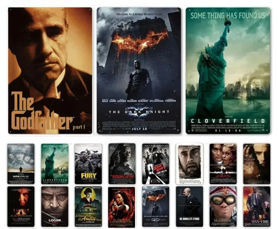 Wholesale Retro Metal Painting Movie Posters Vintage Tin Signs For Home ...