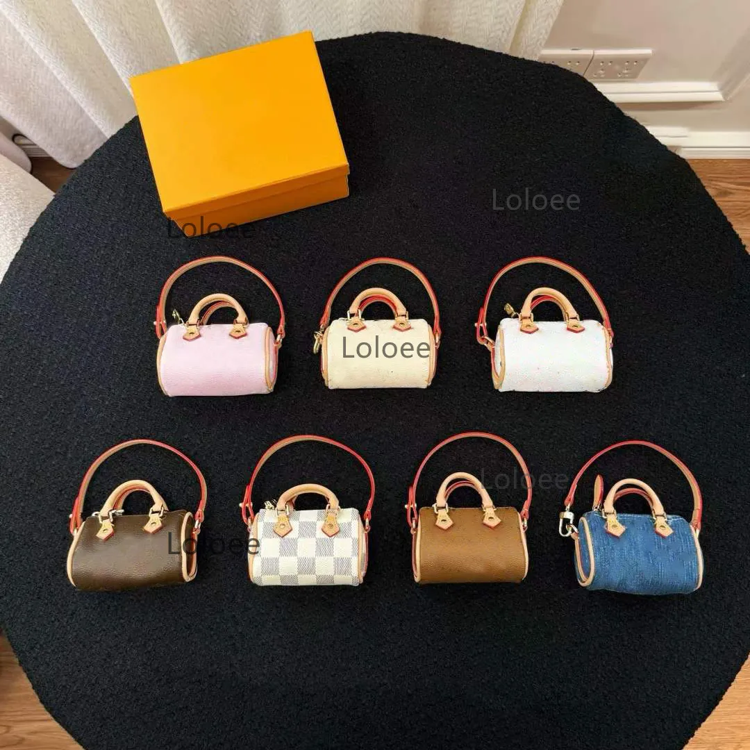 Luxury Leather Micro Mini Bag Charm Key Wallet With Mini Pouch ...