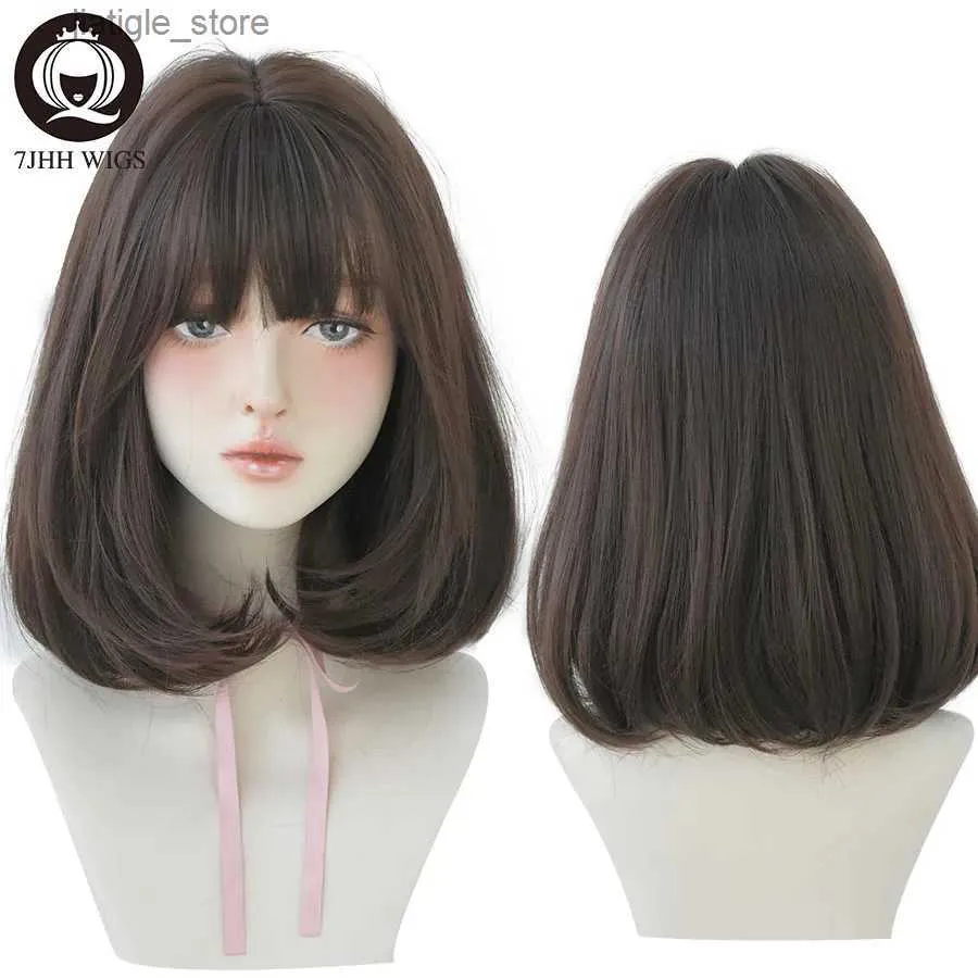 DHgate.com:7JHH WIGS 14 Inch Natural Black Straight Synthetic Wig for ...