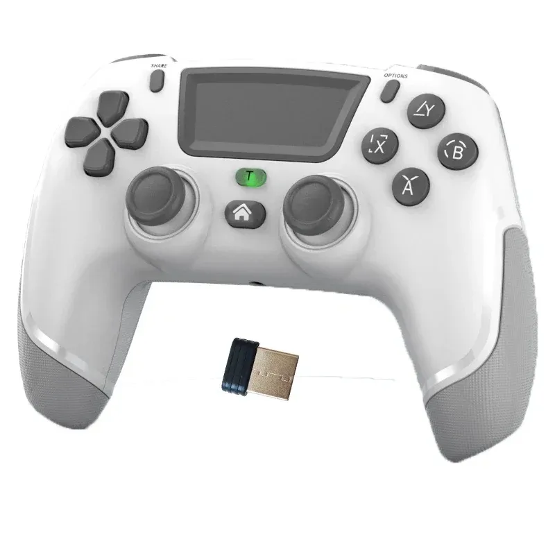 White Wireless Gaming Controller - Bluetooth Gamepad for PS4, Precise ...