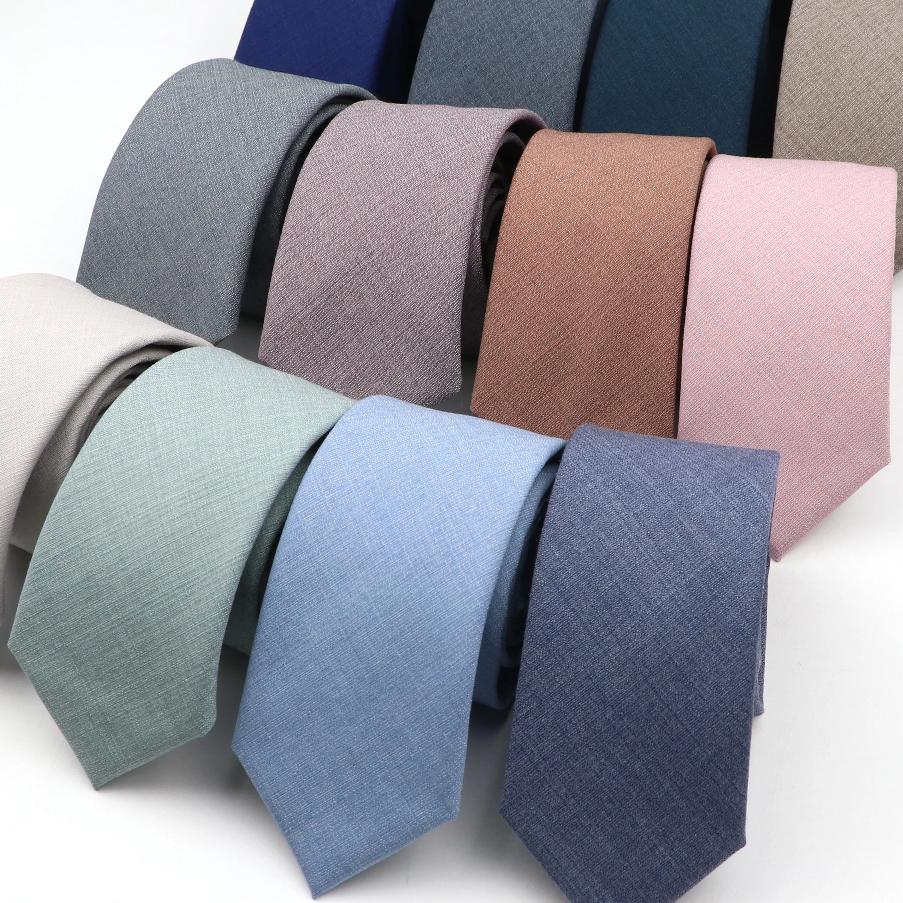 New Classic Solid Color Necktie: High Quality Soft Thin Casual Skinny ...