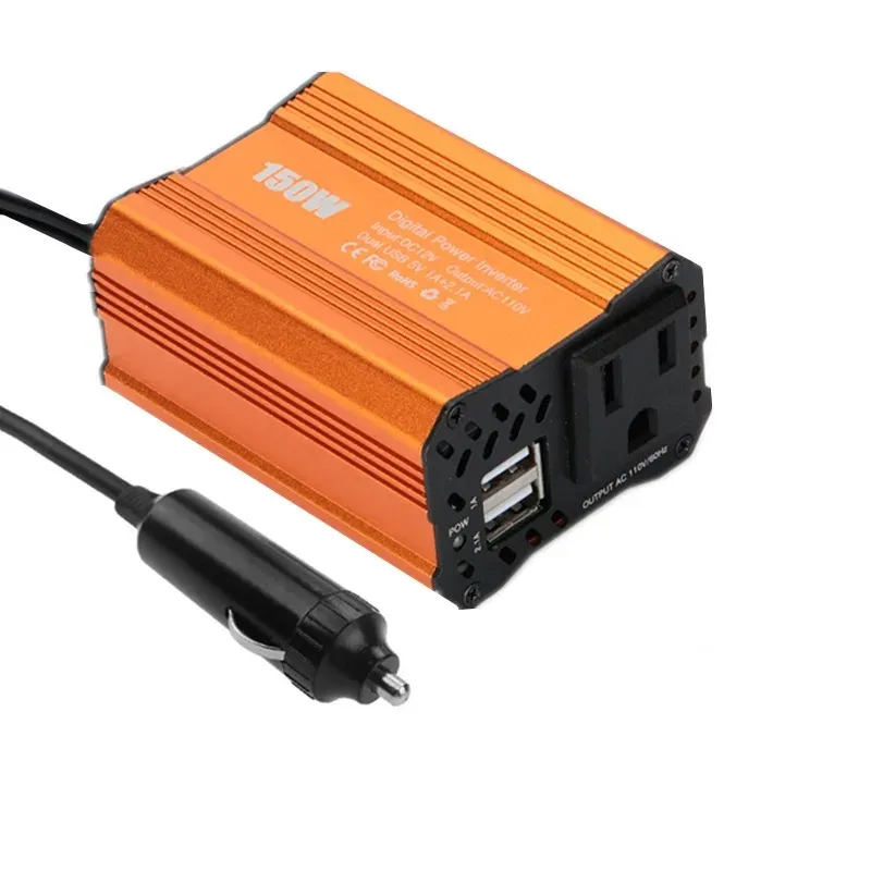 DHgate.com:150W Power Inverter Car DC 12V to 220V AC Converter with 2 ...