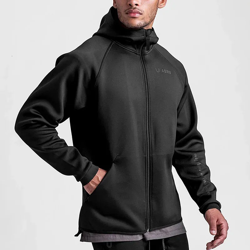 Men's Lightweight Gym Hoodie With Zipper Fitness Jacket For Casual Wear ...