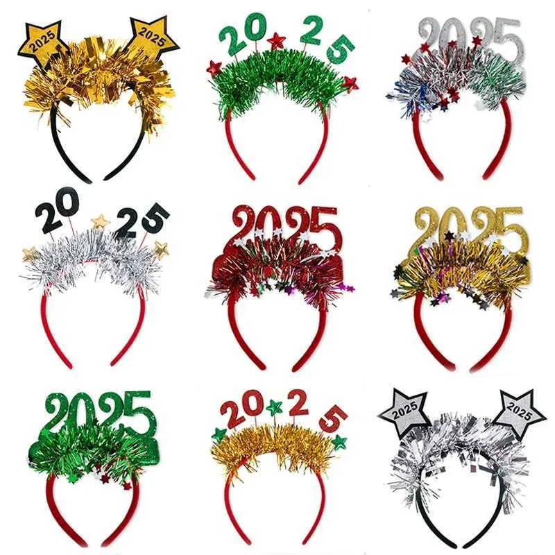 2025 Childrens New Year Hairstyles Adult Christmas Colorful Headbands ...